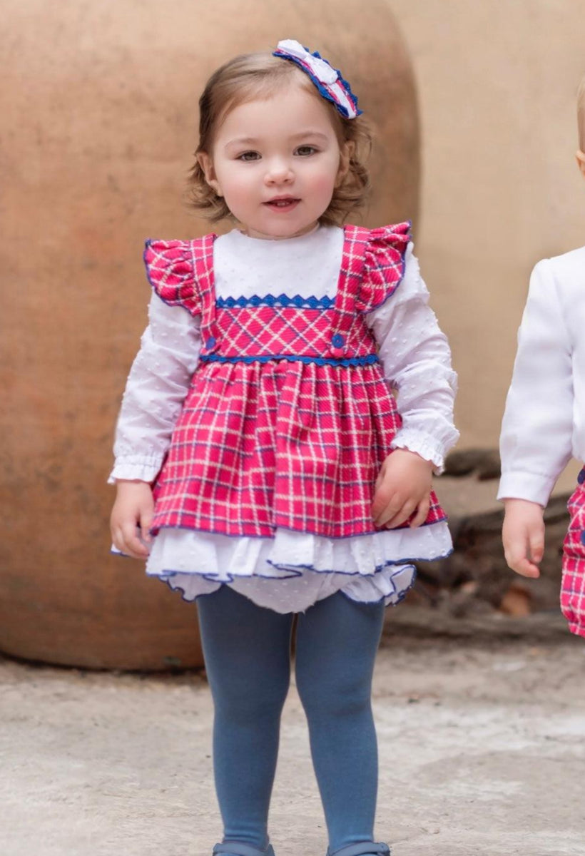 Miranda - Baby Girls Fuchsia Pink Dress & Knickers – Mariposa Children ...