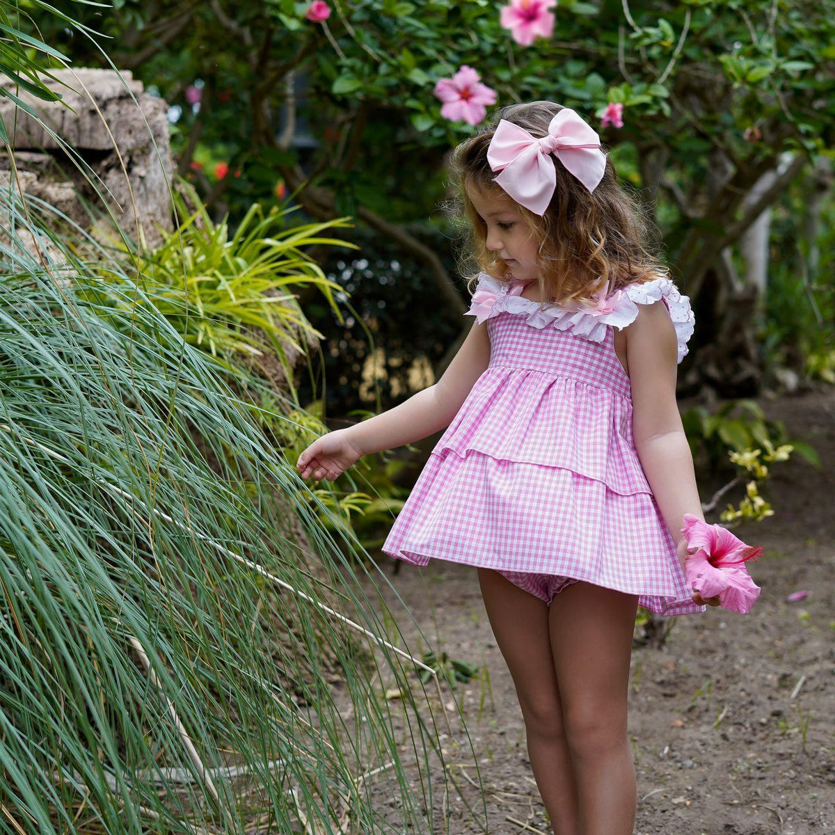 Ela Confeccion SS25 - Girls Pink & White Dress